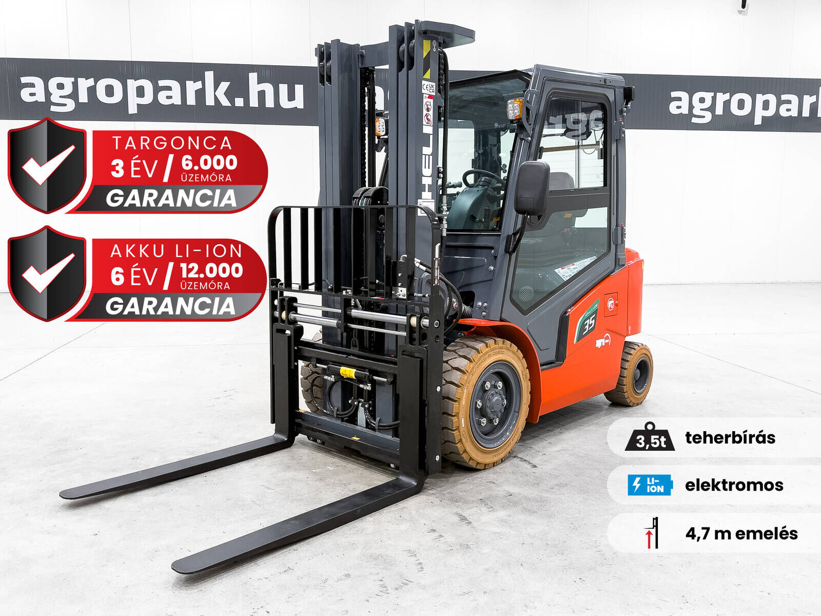 Heli CPD35-GC6LI-S G2-S, 3,5 Tonnen Li-Ionen-Elektros, CV, année de construction 2025 · Landwirt.com