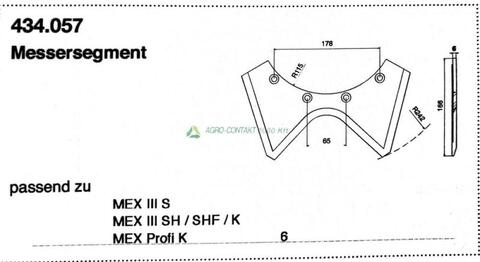 Sonstige Eredeti ,gyári Pöttinger Mex silózó kés · Landwirt.com